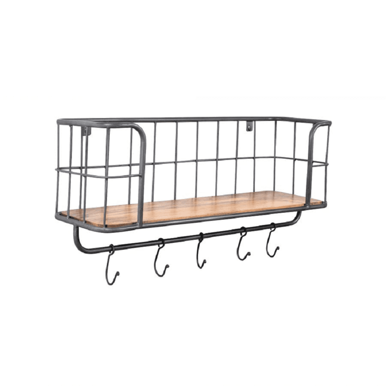 Buy Jacob Wood & Metal Wall Shelf Online in India – Home Glamour