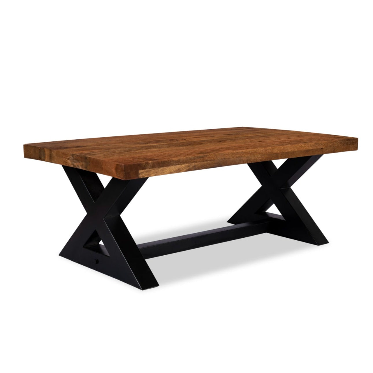 Shop Industrial Look Denver Metal Wooden Coffee Table Online in India ...